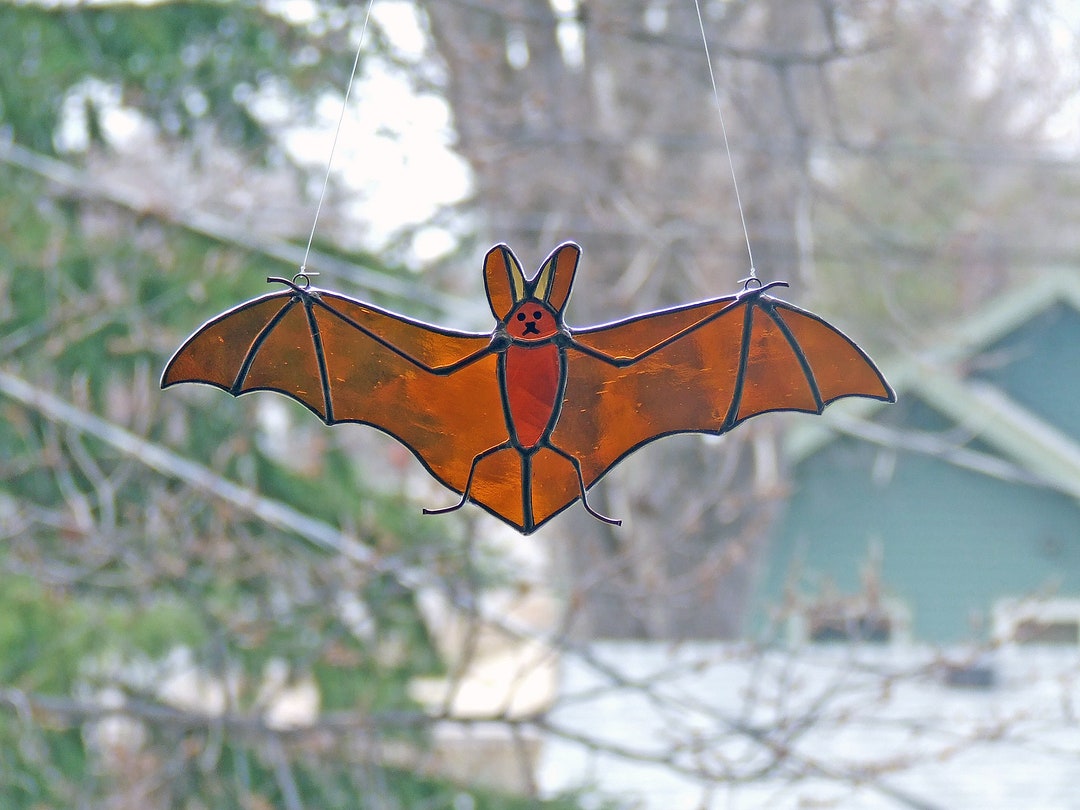 Stained Glass Sun Catcher Bat - Madagascar Sucker-footed Bat (myzopoda ...