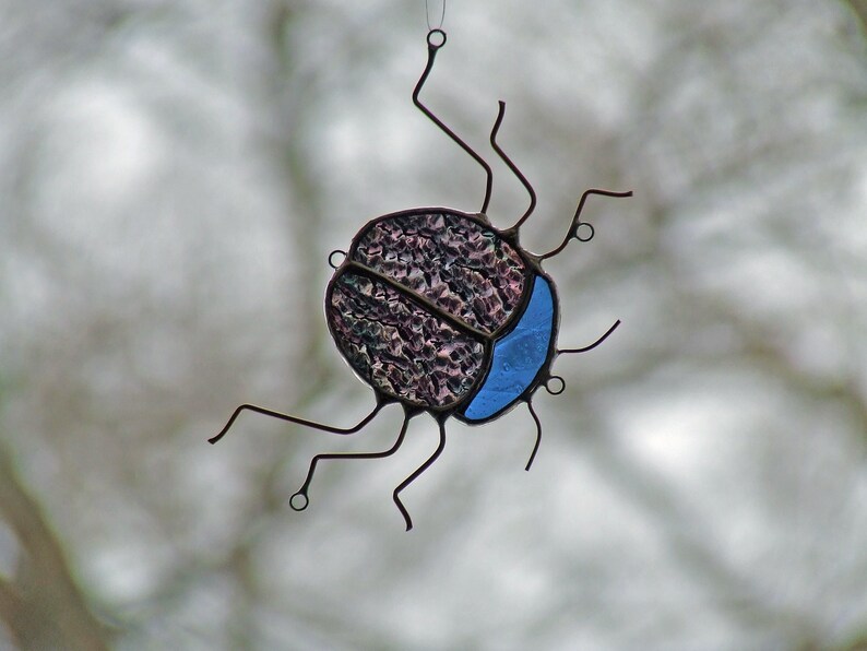 Blue Headed Kokomo Bluish Purplish/pinkish Amber Beetle Bug - Etsy