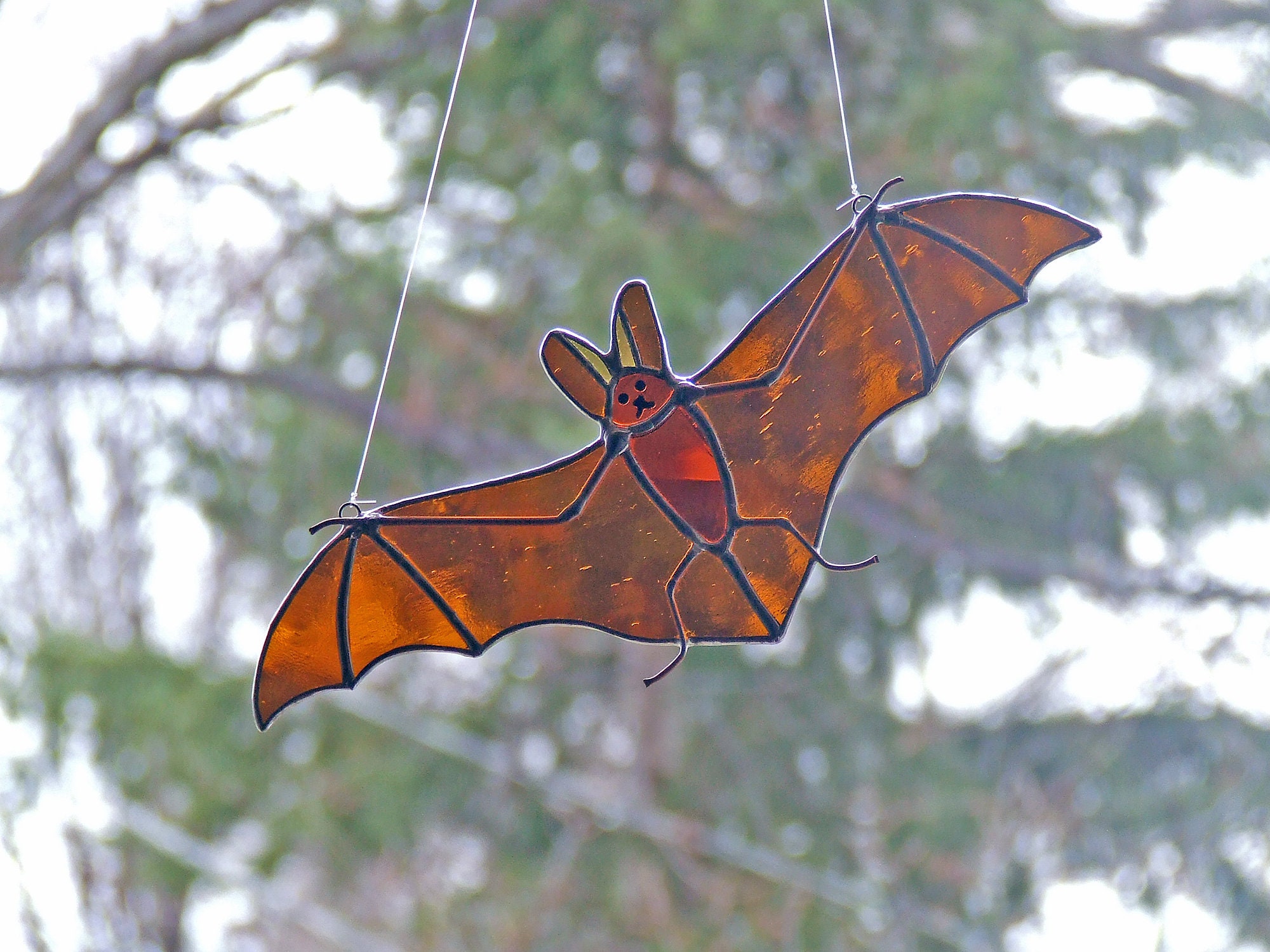 Stained Glass Sun Catcher Bat Madagascar Sucker-footed Bat myzopoda ...