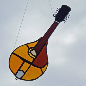 Art Glass Mandolin 1914 Gibson A3 - Stained Glass Mandolin - Glass ...