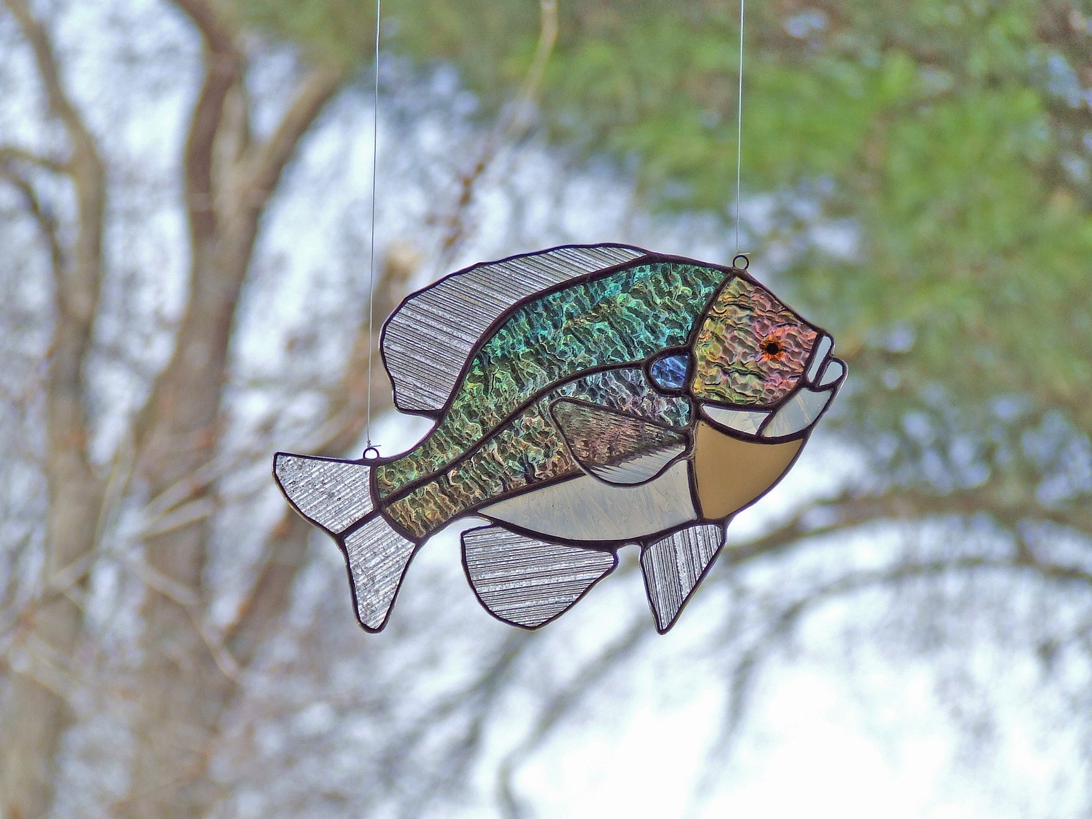 Stained Glass Bluegill Sunfish, Father's Day Gift, Man Cave Gift ...