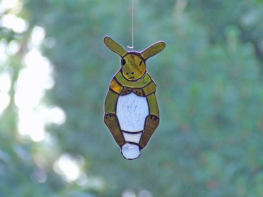 Recycled Glass Rabbit Stained Glass Rabbit Glass Rabbit - Etsy