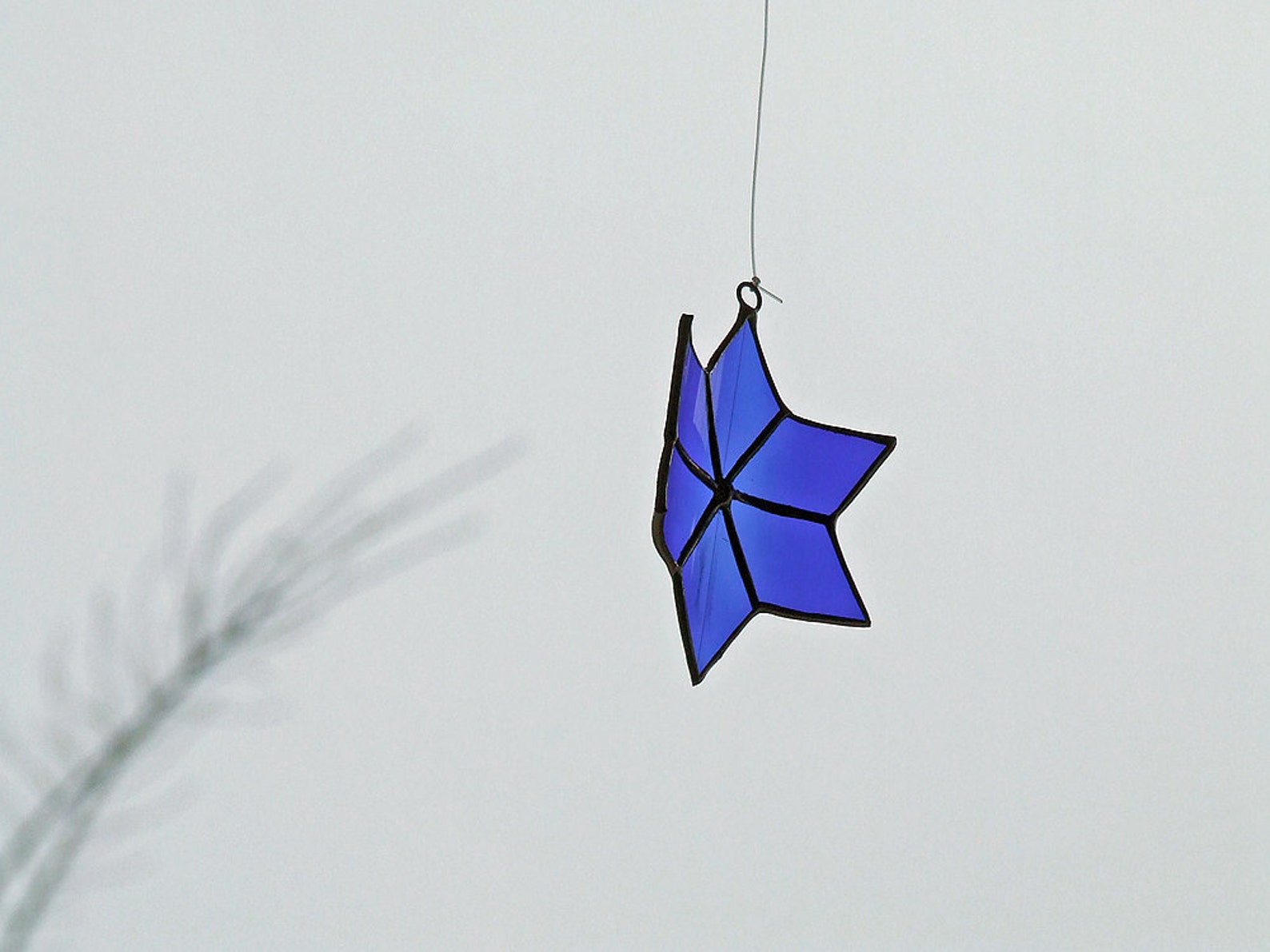 Cosmic Blue Star Recycled Blue Glass Star Gili's Whimsical Holiday Blue ...