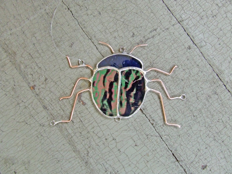 Blue Headed Kokomo Bluish Purplish/pinkish Amber Beetle Bug - Etsy