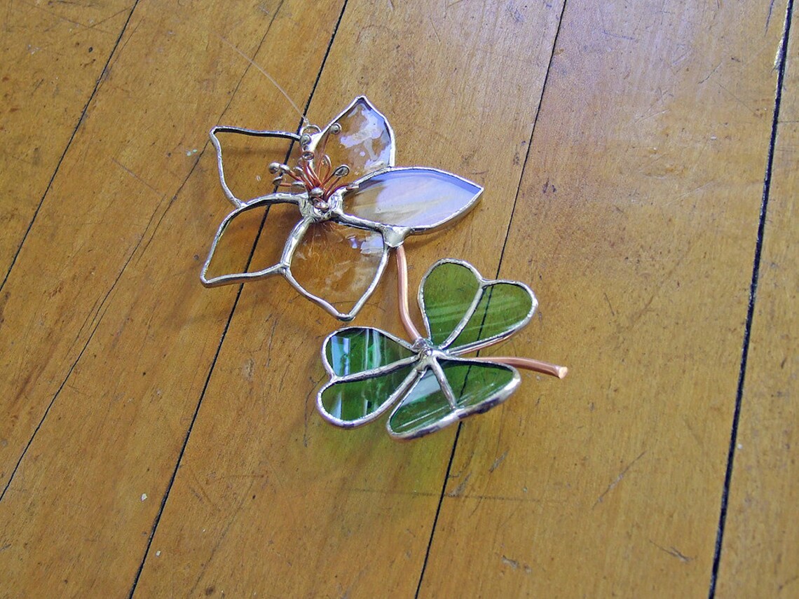 Shamrock Flower Art Piece St. Patrick's Day Gift Unique | Etsy