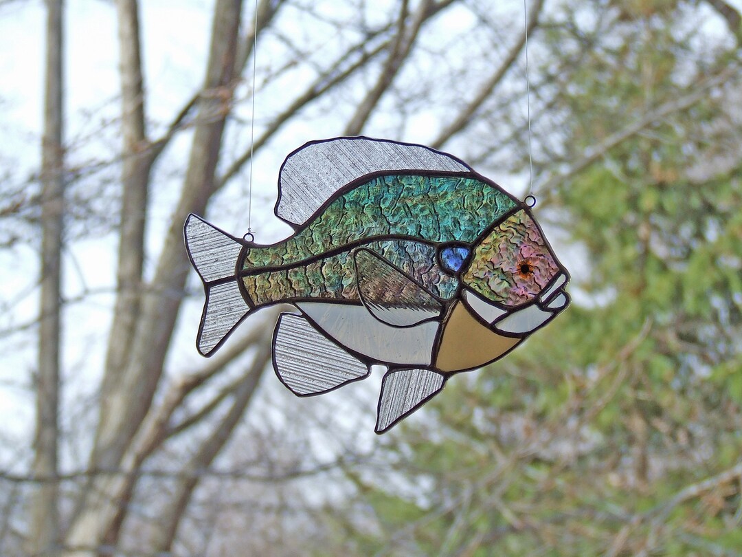 Stained Glass Bluegill Sunfish, Father's Day Gift, Man Cave Gift ...