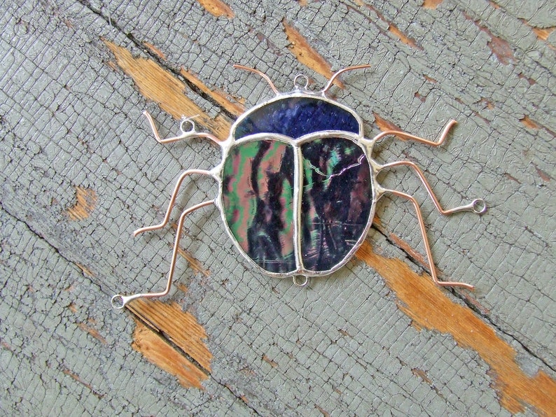 Blue Headed Kokomo Bluish Purplish/pinkish Amber Beetle Bug - Etsy