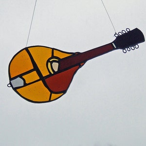 Art Glass Mandolin 1914 Gibson A3 - Stained Glass Mandolin - Glass ...