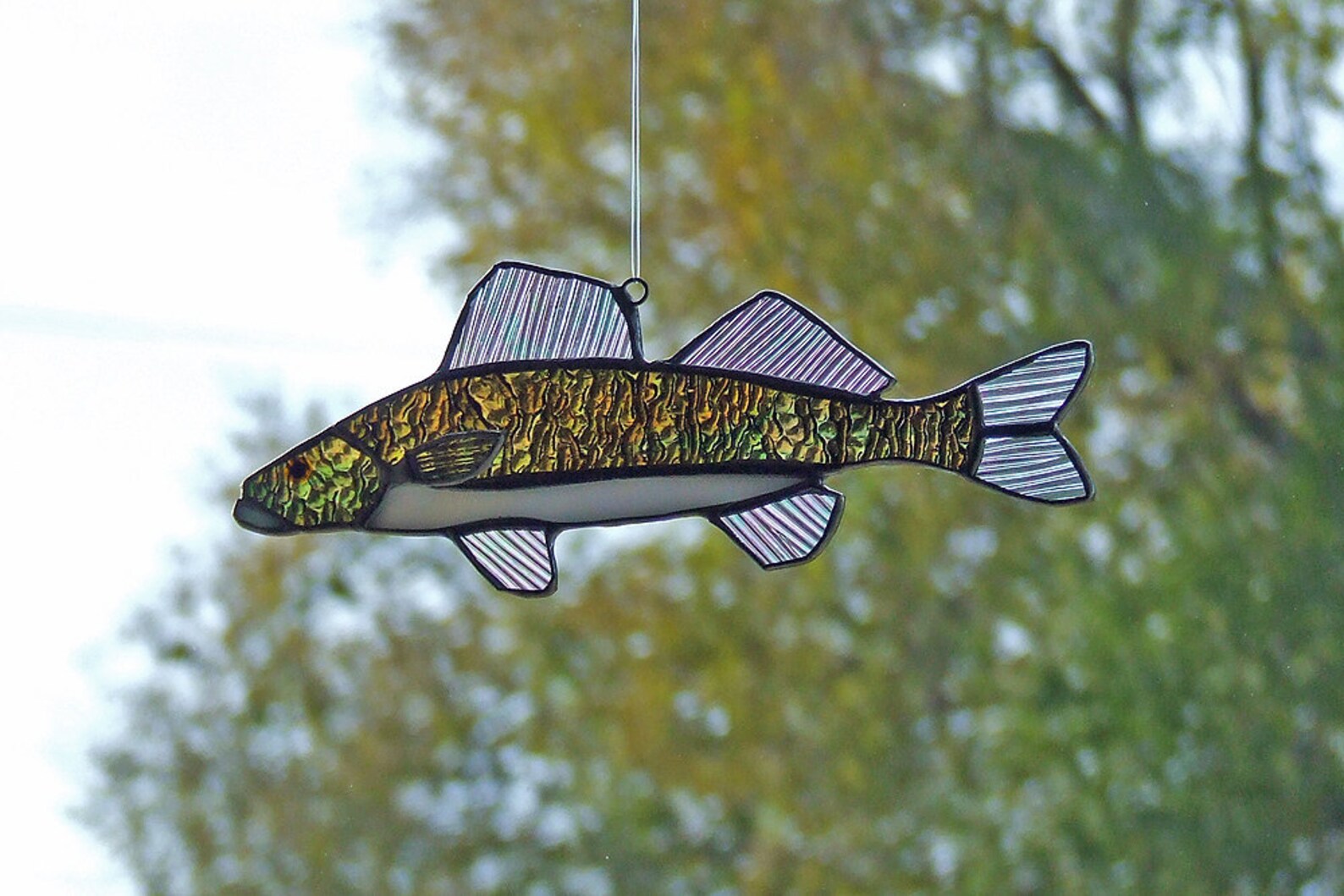 Stained Glass Walleye Sun Catcher - Minnesota Fishing Gift - Etsy