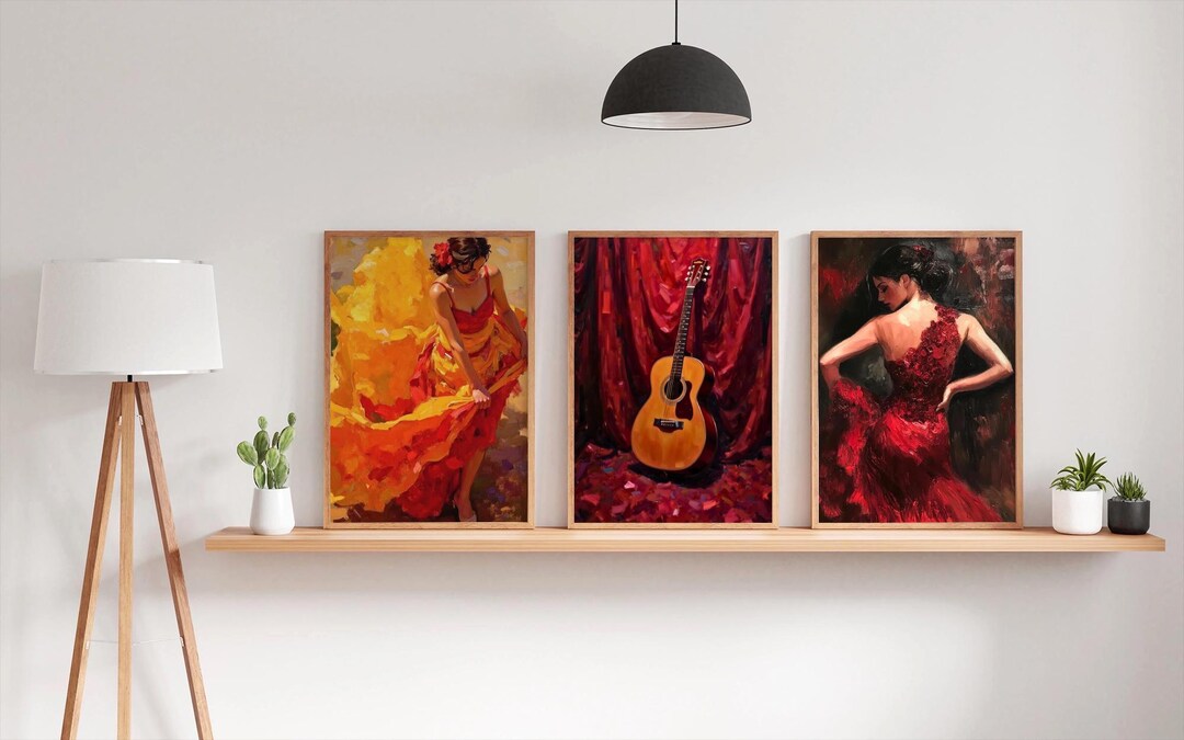 Flamenco Dancer Print Set: Spanish Dancer Art, Sensual Gothic Decor ...