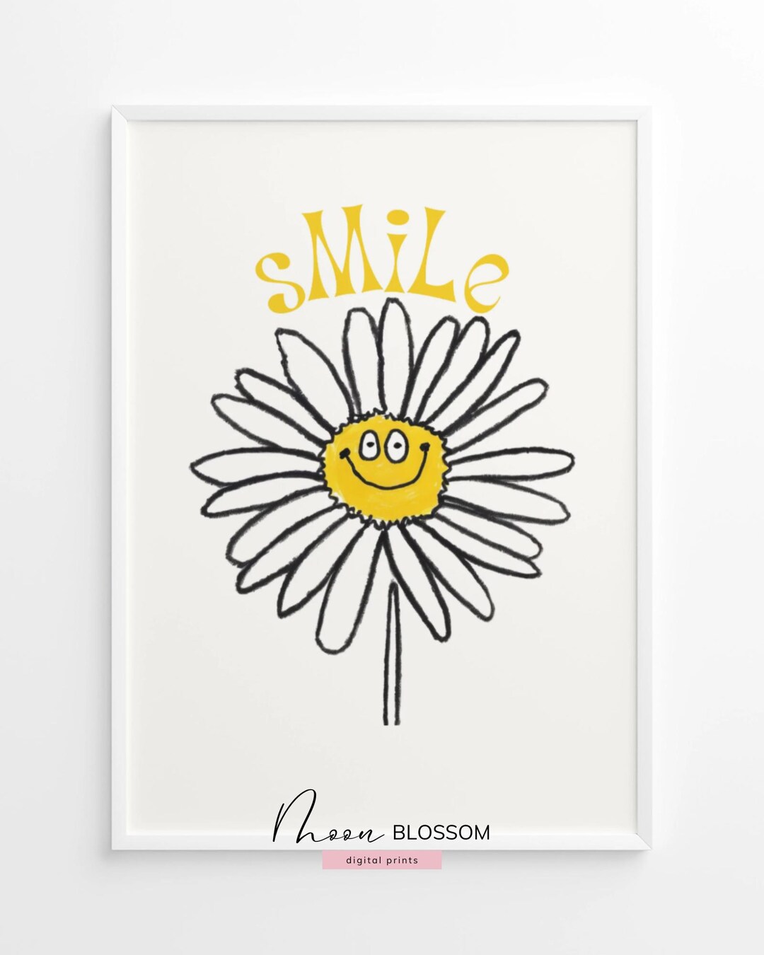 Daisy Flower Print, Smile Printable, Motivational Quote Print,©dee ...