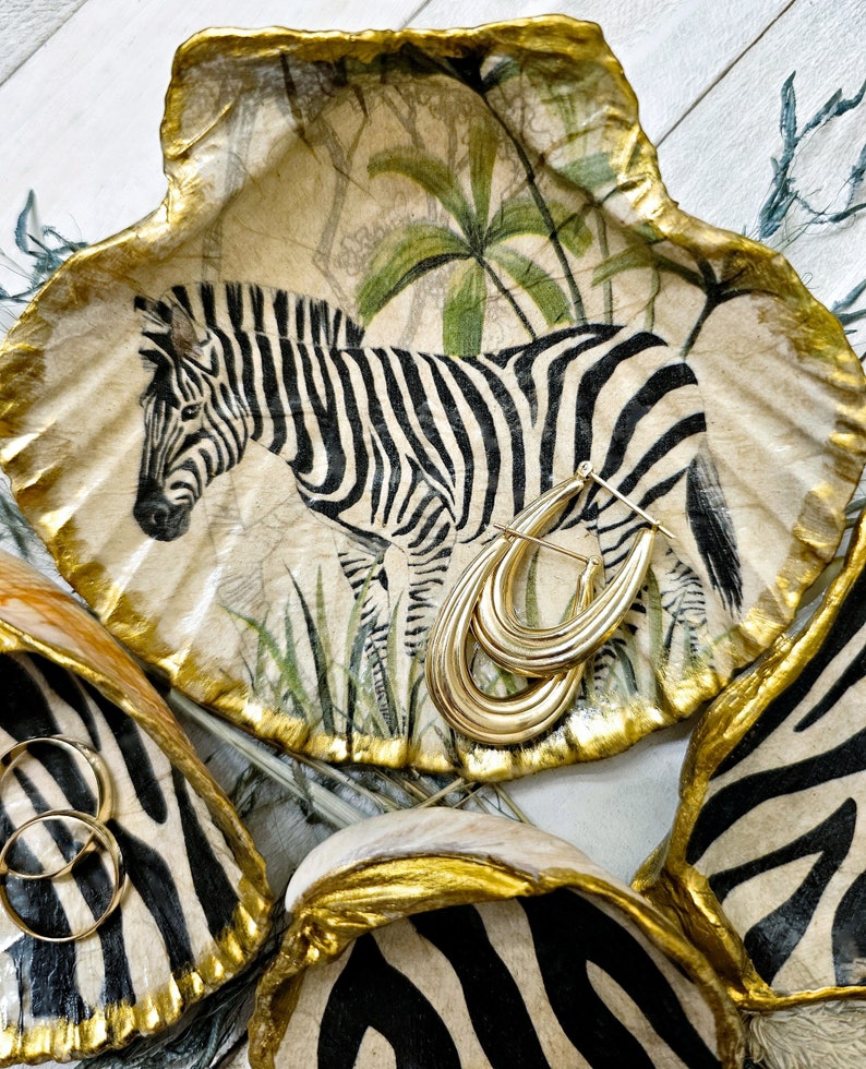 Zebra, Zebra Stripes, Africa Decor, Ring Dish, Decoupage, Jewelry Dish ...