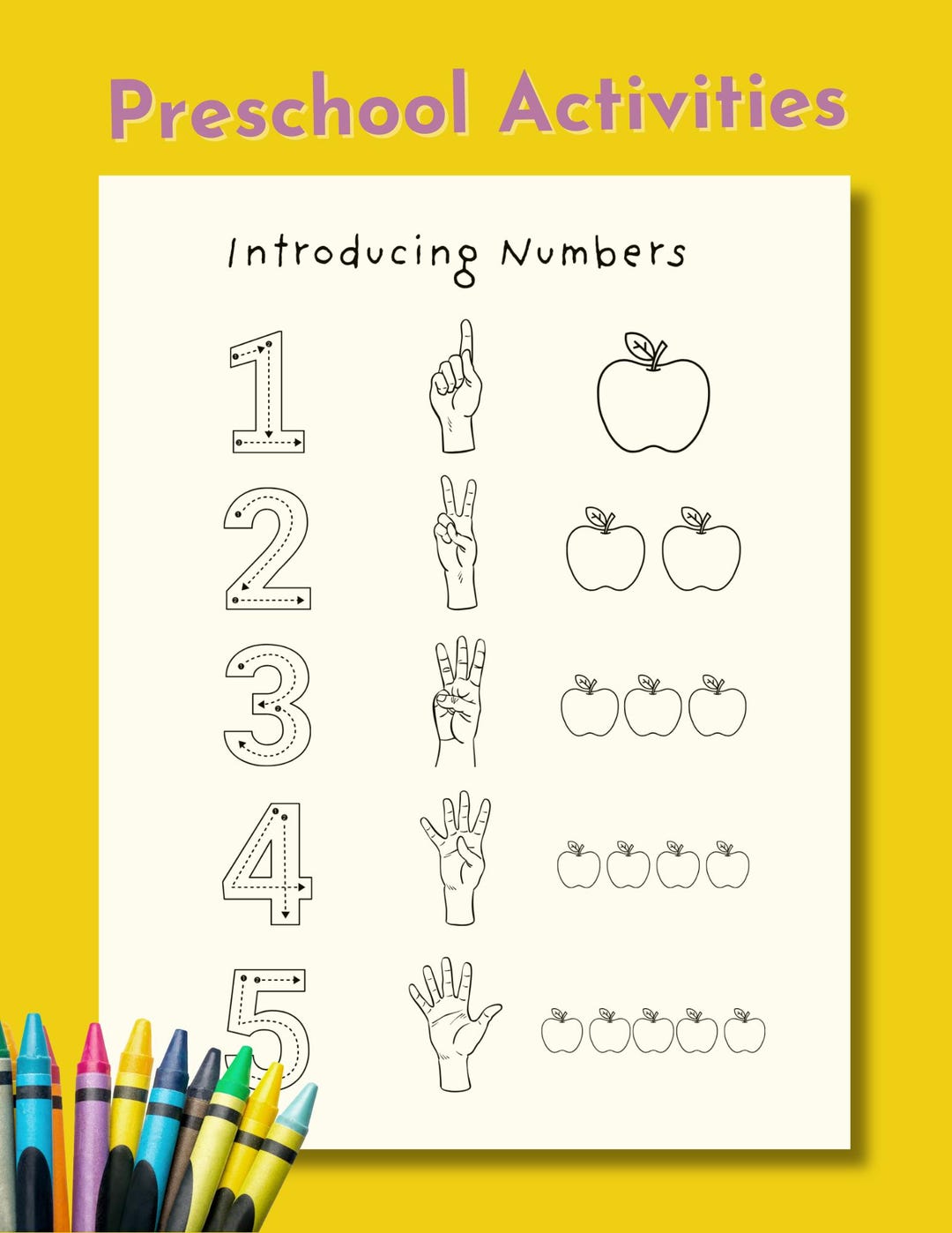 Learn to Count - Introducing Numbers Preschool Activity - Etsy