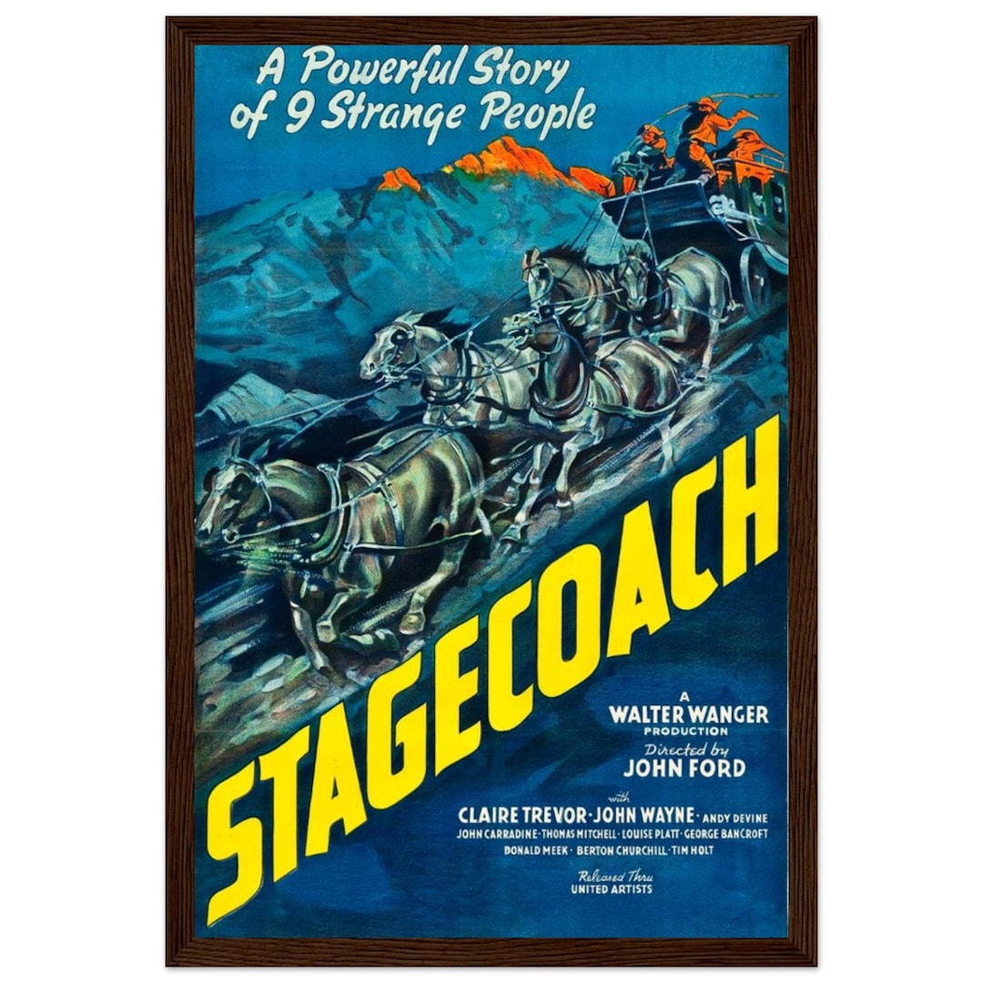 Stagecoach Poster, Western Classic, John Wayne Poster, Framed Poster ...