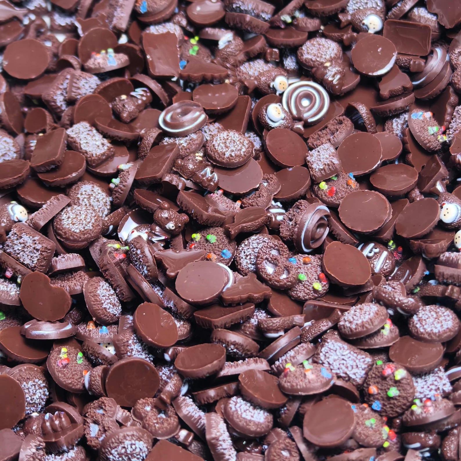 Mini Chocolate Cookie Biscuits Snack Mix Resin Nail Charms for Nail ...