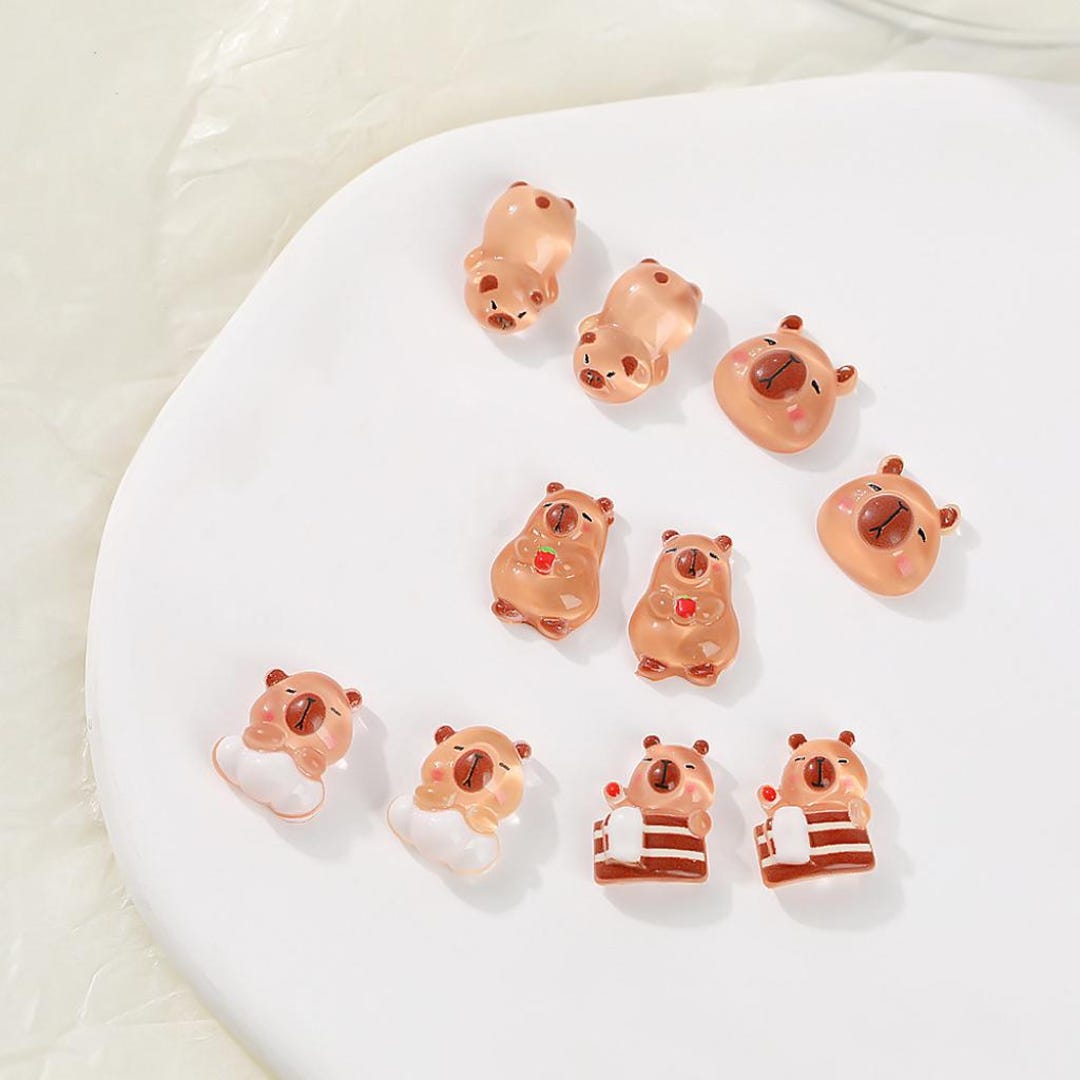 Mini Capybara Resin Nail Charms for Nail Arts, DIY, Jewery Making and ...