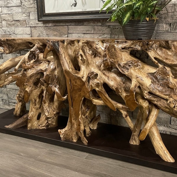 Teak Root Console Table - Etsy
