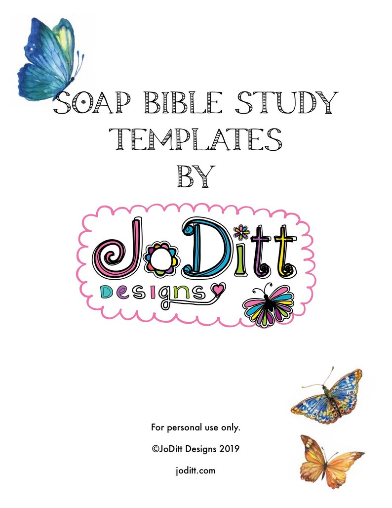 SOAP Bible Study Printable, 18 Pages - Prayer Journal, Bible Journaling ...