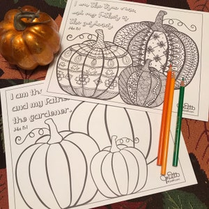 Pumpkin Bible Journaling Kit - Coloring Pages and Bible Journaling ...