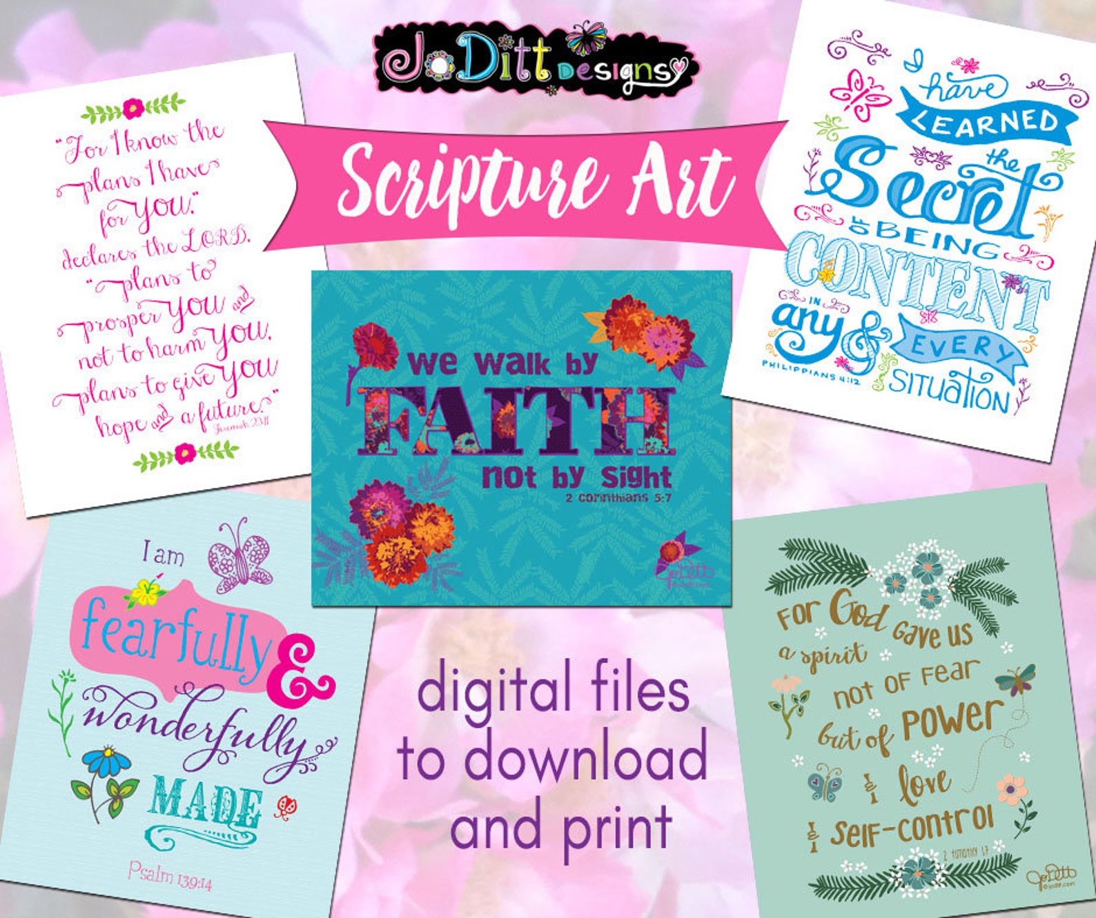 40 Bible Verse Prints Bible Verse Wall Decor Printable - Etsy