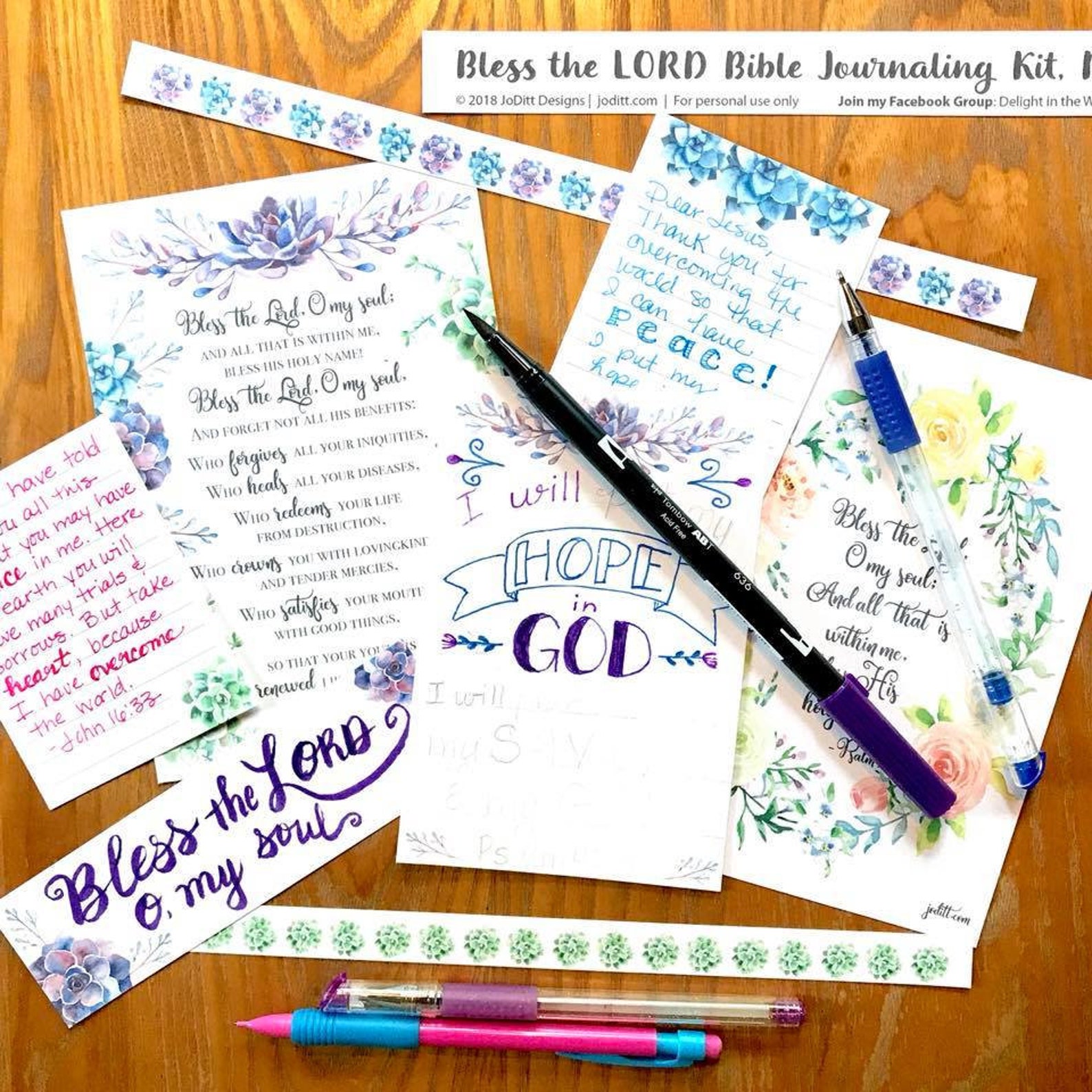 Bible Journaling Kit - Flourishing Faith Bible Journaling Printables ...