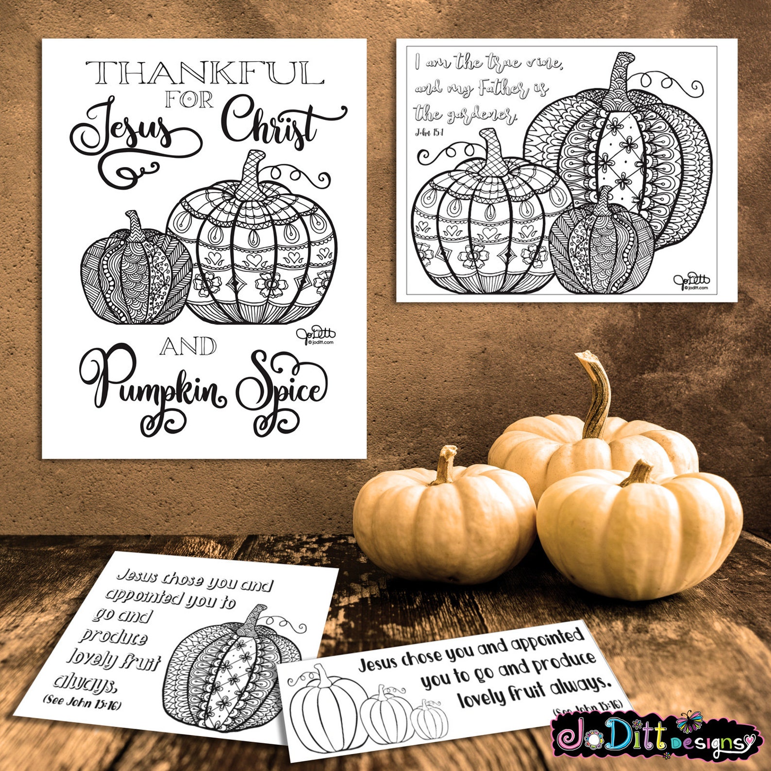 Pumpkin Bible Journaling Kit - Coloring Pages and Bible Journaling ...