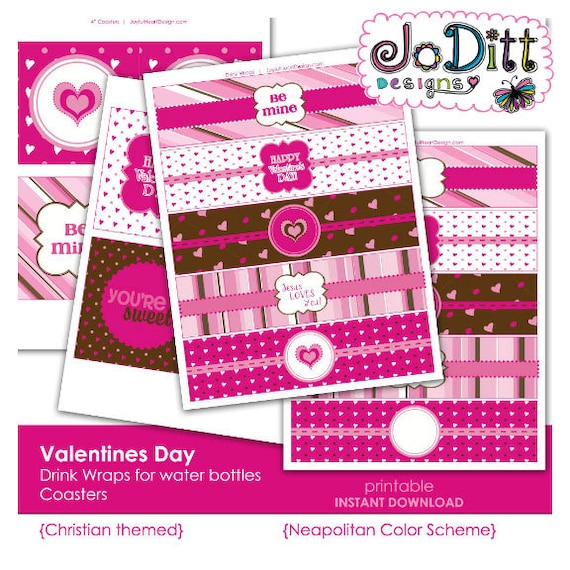 Valentines Day Printable Water Bottle Labels Valentine Party | Etsy