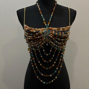 Handmade Beaded Top , Crystal Top , Chain Top, Cover Up, Beach Wear ...