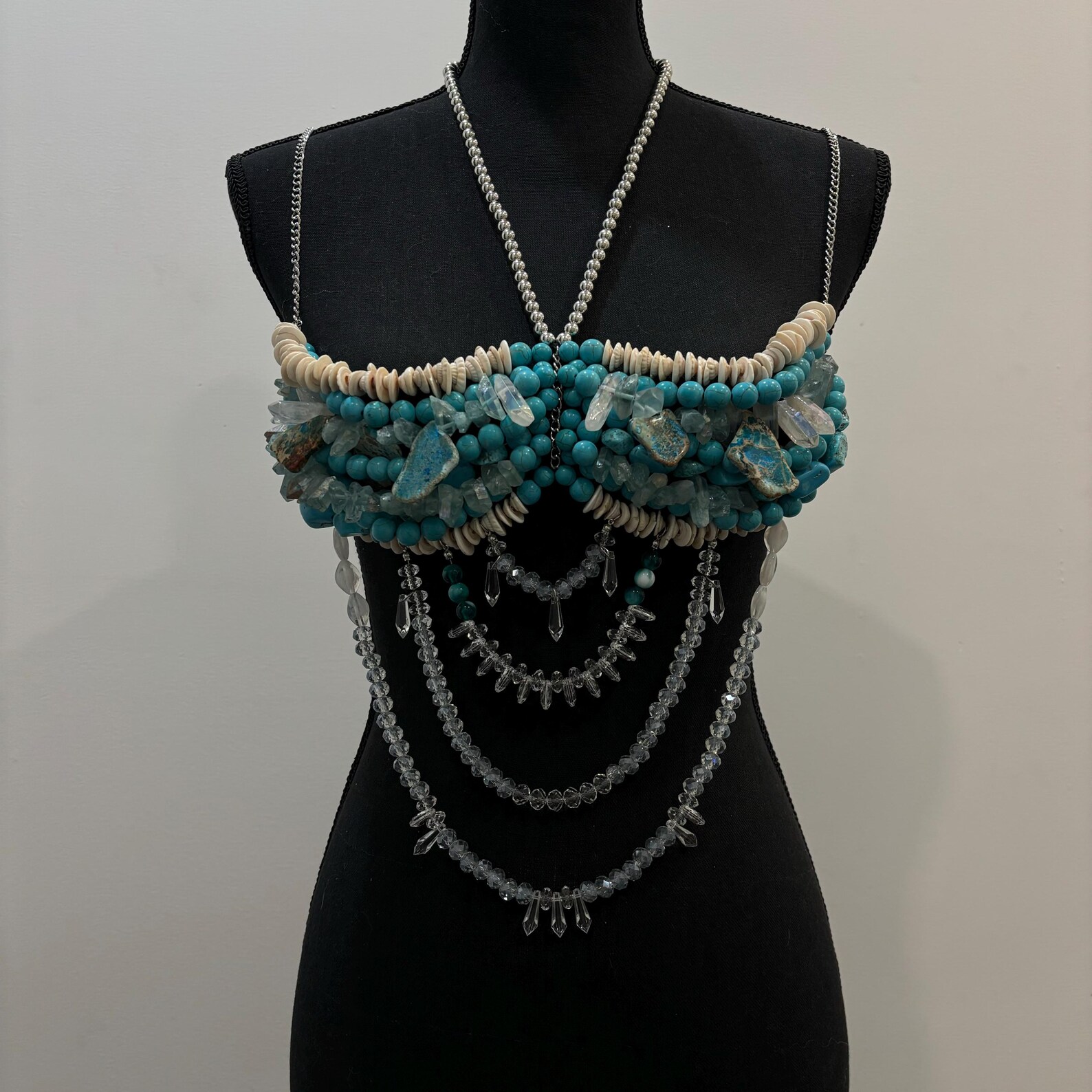 Handmade Beaded Top , Crystal Top , Chain Top, Cover Up, Beach Wear ...