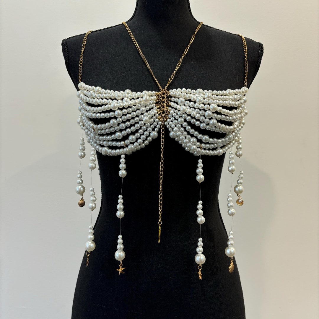 Handmade Beaded Top , Crystal Top , Chain Top, Cover Up, Beach , Bra ...