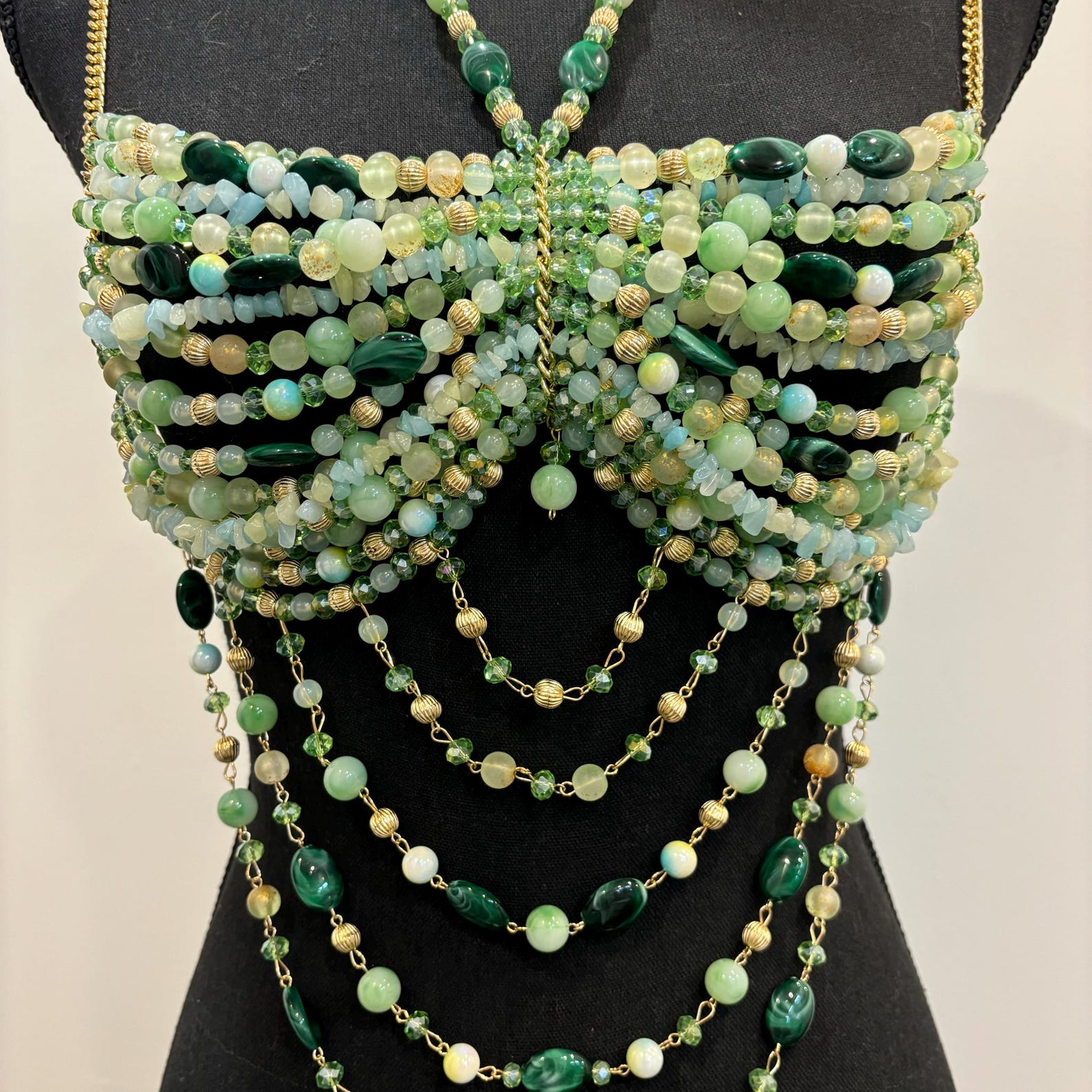 Handmade Beaded Top , Crystal Top , Chain Top, Cover Up, Beach Wear ...