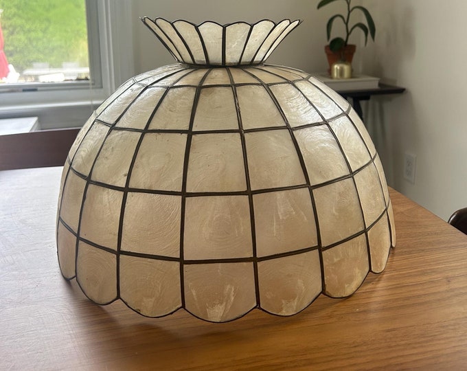 Capiz Shell Vintage Chandelier Shade / Large Lampshade - Etsy