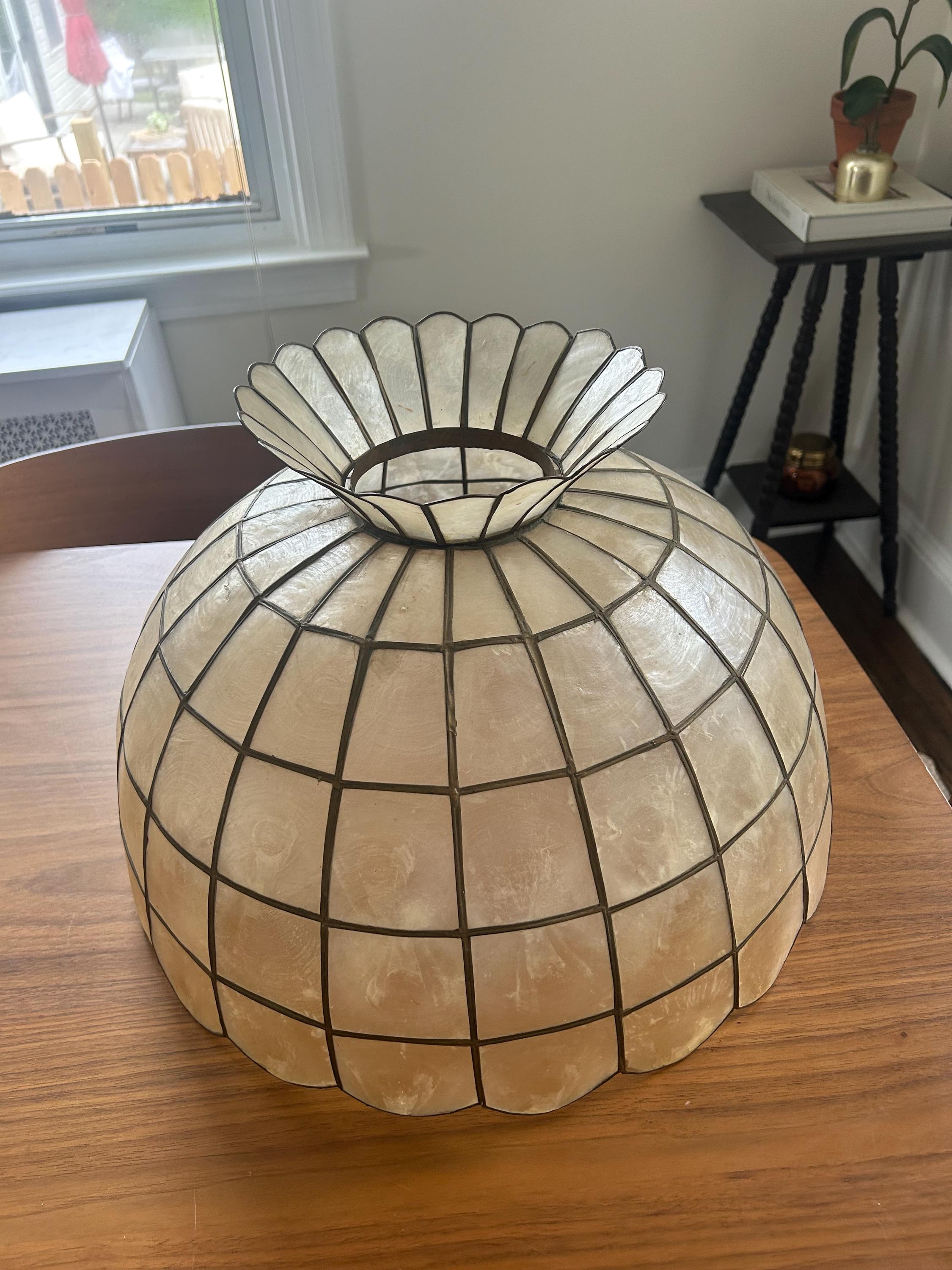 Capiz Shell Vintage Chandelier Shade / Large Lampshade - Etsy