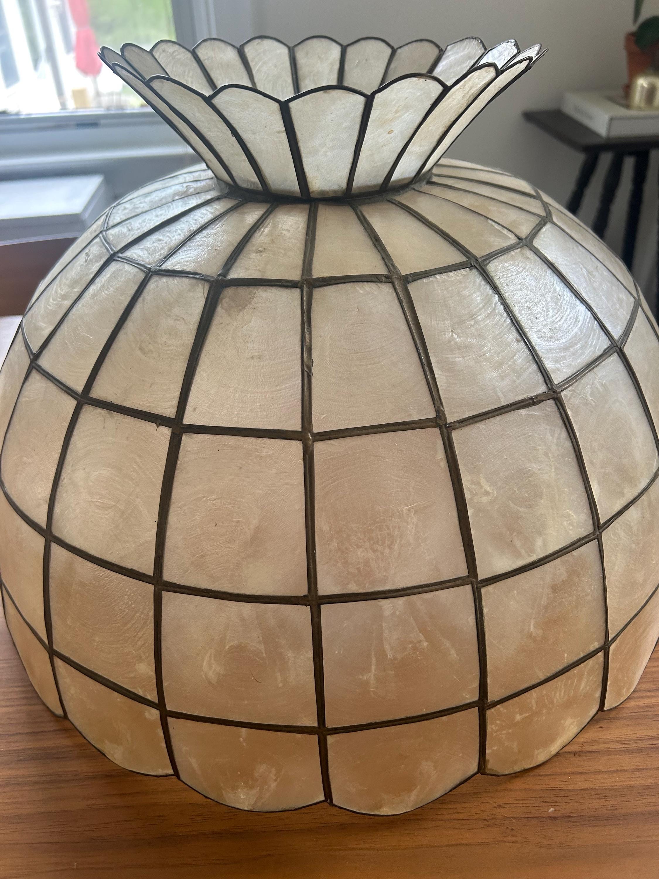 Capiz Shell Vintage Chandelier Shade / Large Lampshade - Etsy
