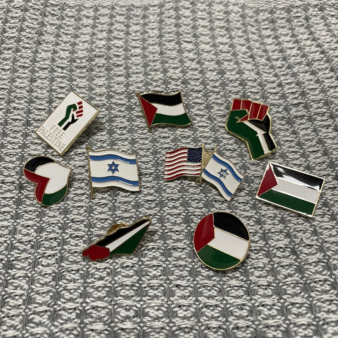 Palestine Flag Lapel Pin Set Palestinian Flag Pins Support Palestine ...