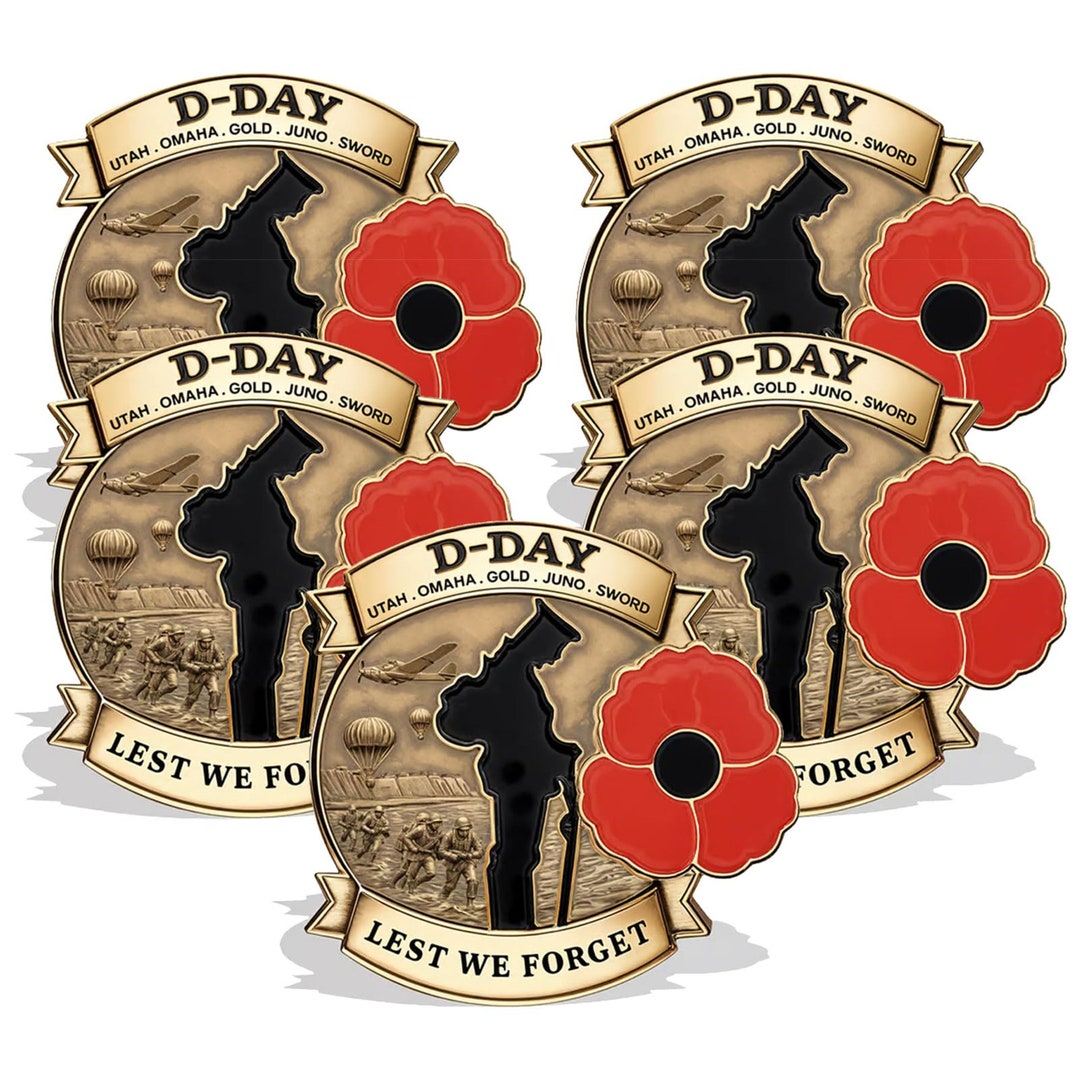D-day 80th Anniversary Commemorative Badge, Normandy Landings Memorial ...