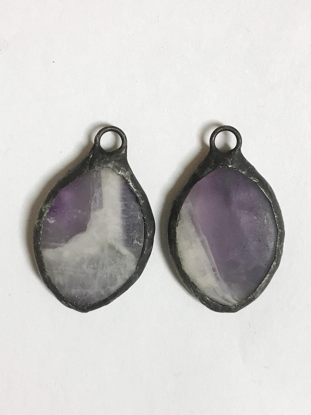 Soldered Dog Tooth Amethyst Pendant by Clay Designs by Glee Altered Art ...