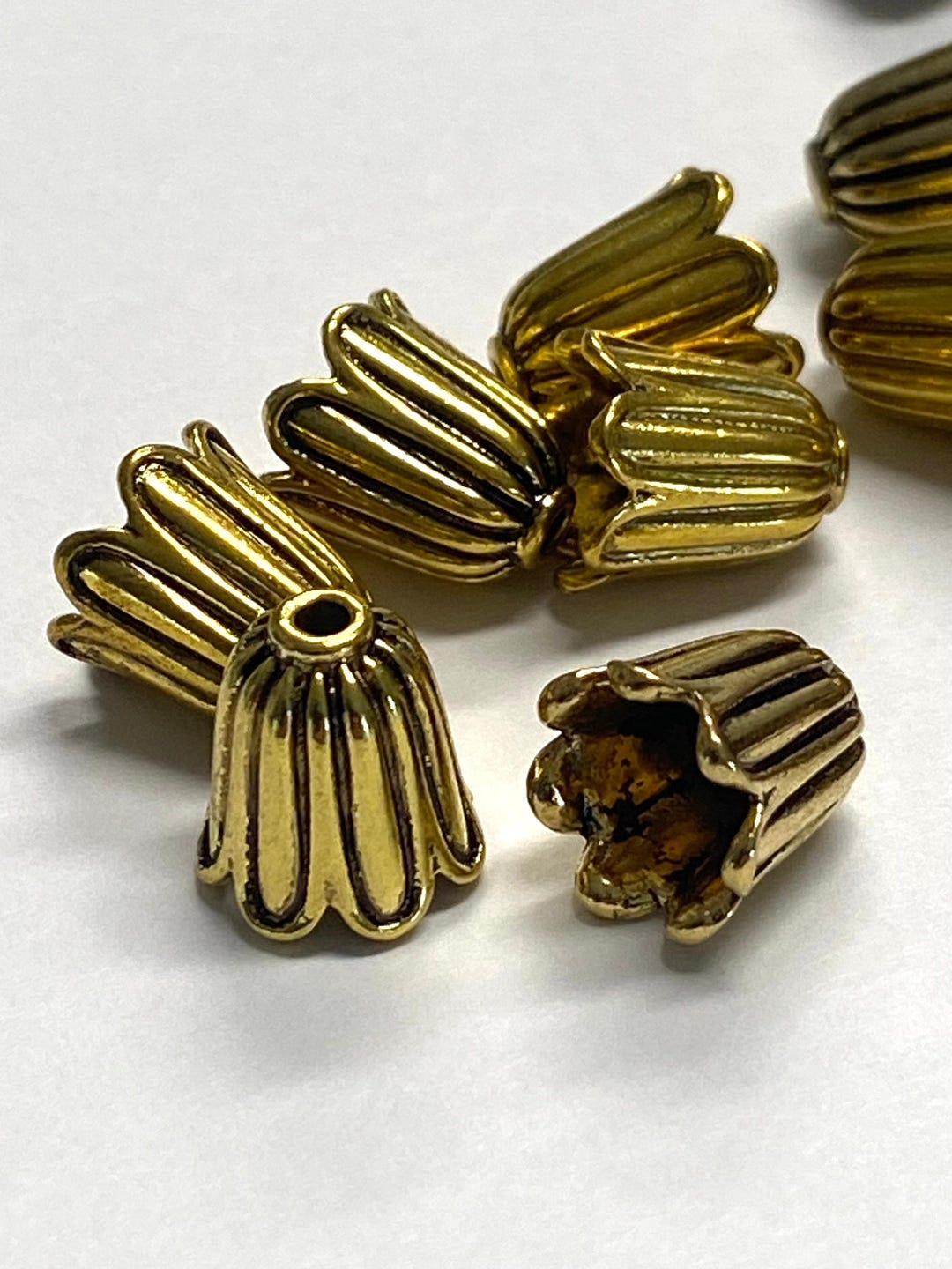 Flower Bead Cap Antique Gold Flower Tibetan Style 10 X 10mm Bohemian ...