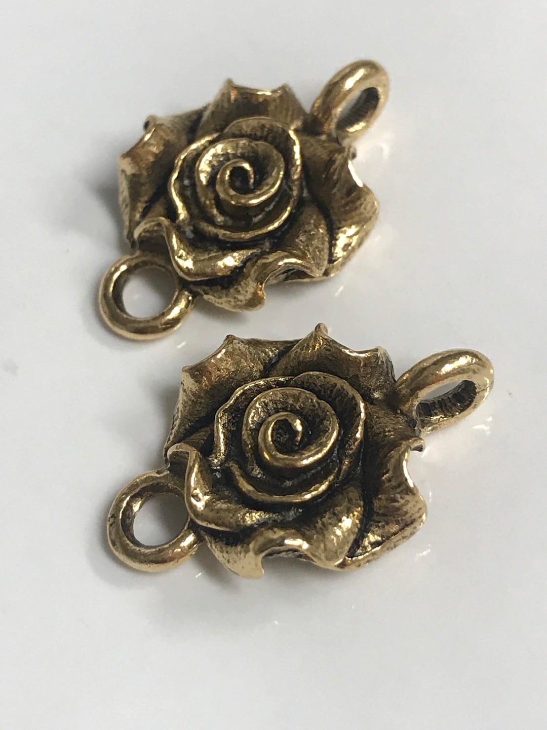 Rose Connector Link Rose Flower Art Supplies Jewelry Components Link ...
