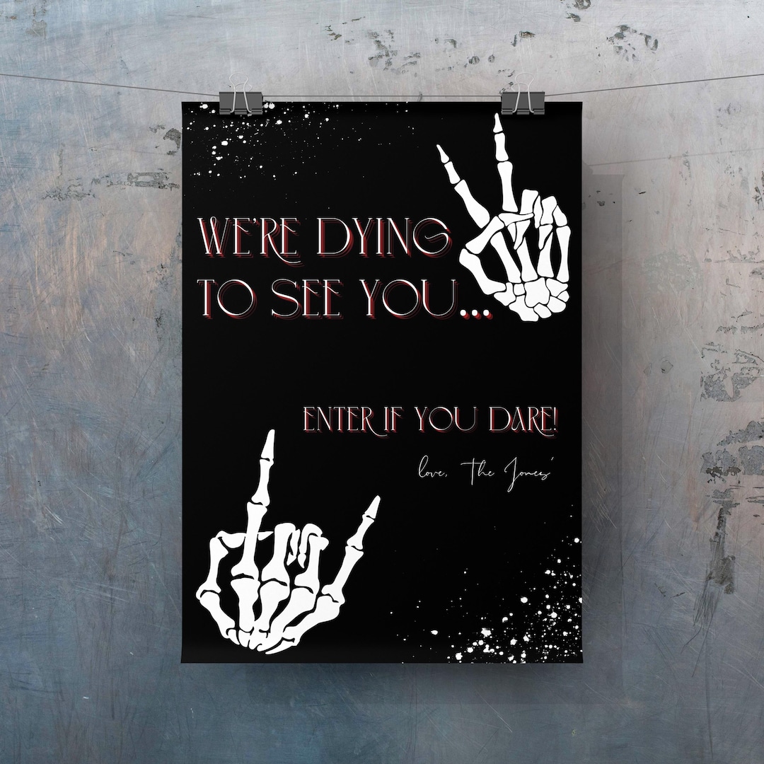 Editable Halloween Welcome Sign | Halloween Party Sign | Spooky Welcome ...