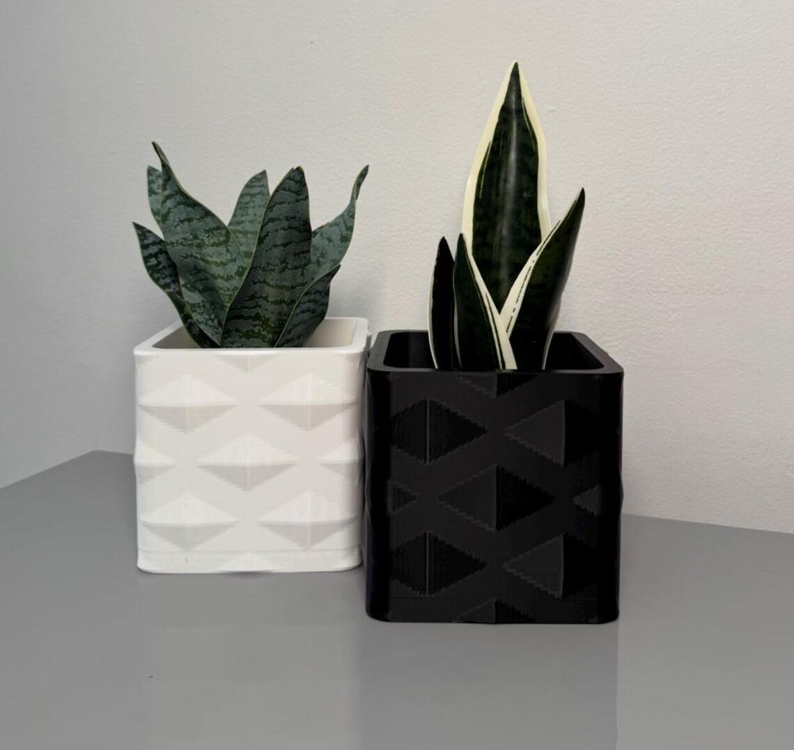 Diamond Pattern Planter / Pixel Diamond Planter / Knurled Planter - Etsy