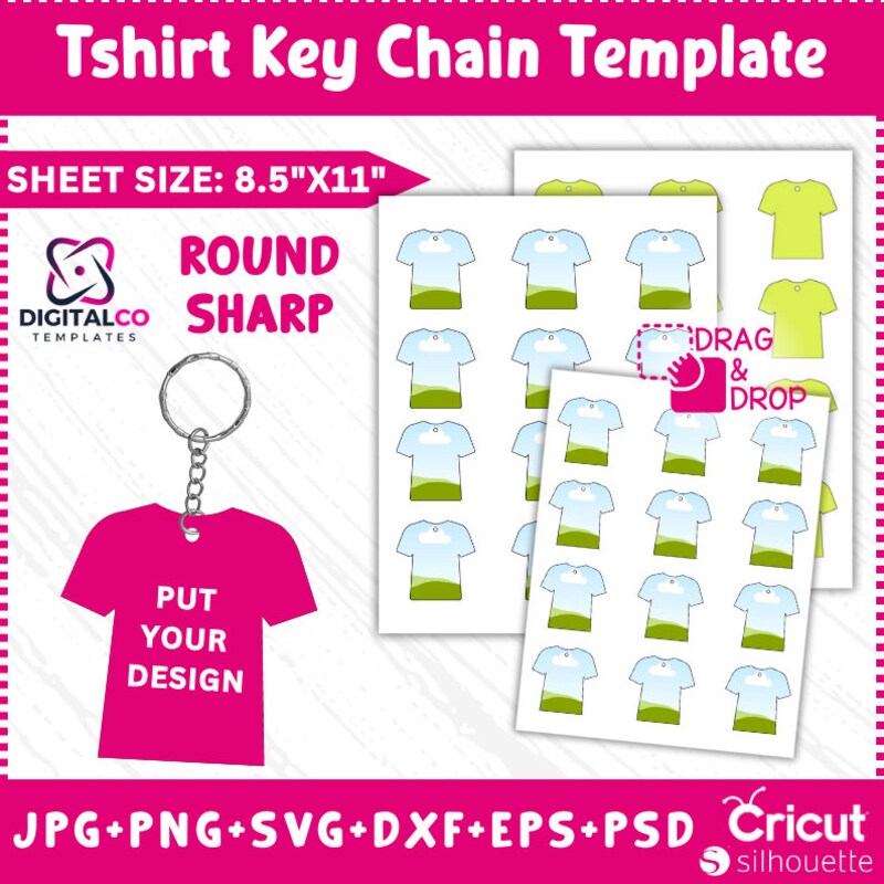 Keyring Tag Template - Etsy