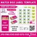 Match Box Template, Match Box Label Template, Match Box Label Template ...