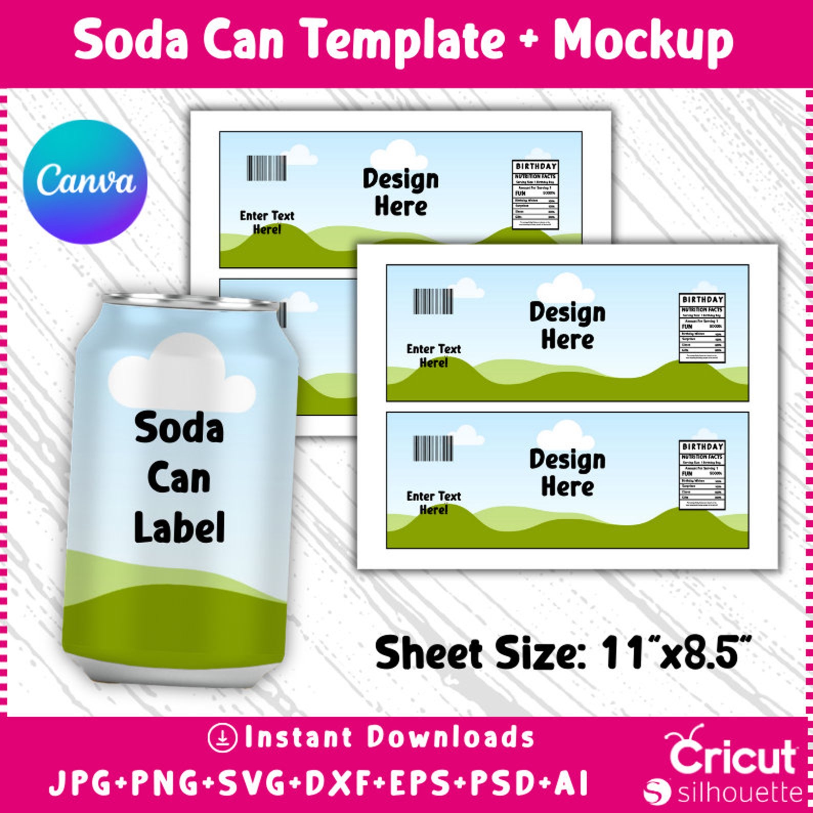 7 Party Favors Template Bundle, Party Favor Mockup, Chip Bag, Rice ...