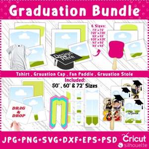 Graduation Template Bundle, Graduation Stole Template, Graduation Cap ...