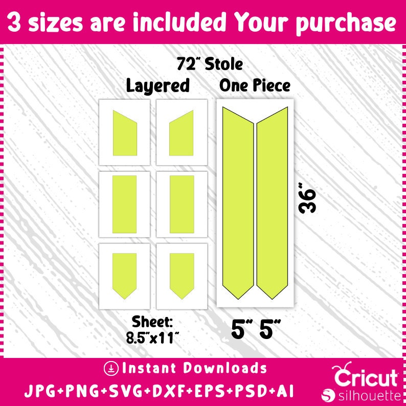 Graduation Stole Template, Stole Template, Graduation Stole Svg ...