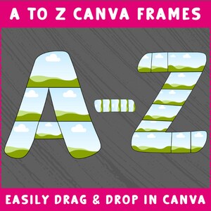 Canva Editable Alphabets, Canva Frames Mockups, Letters Canva Template ...