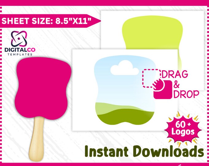 Church Fan Template, Custom Paddle Fan, Paddle Fan Template, Blank Fan ...