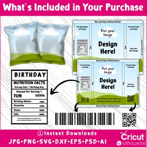 Chip Bag Template, Chip Bag Label, Printable Party Favor, Customizable ...