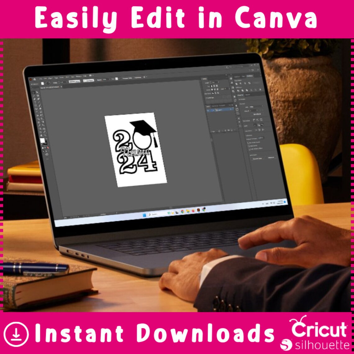 Graduation Paddle Fan Template, Graduate Fan Paddle Fram, Grad Fan 2024 ...